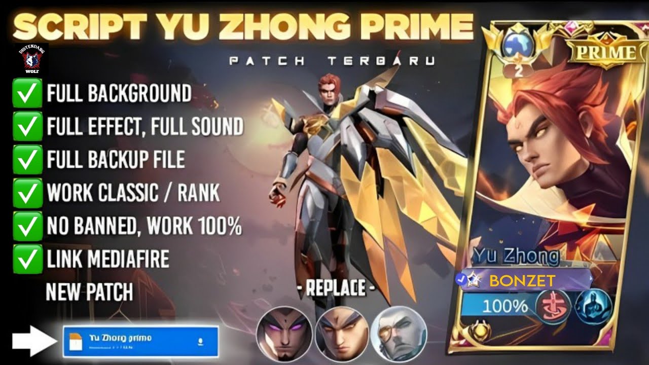 SCRIPT YU ZHONG SKIN PRIME!! NO PW DAN FULL REPLACE,AUDIO + ADA FILE ...