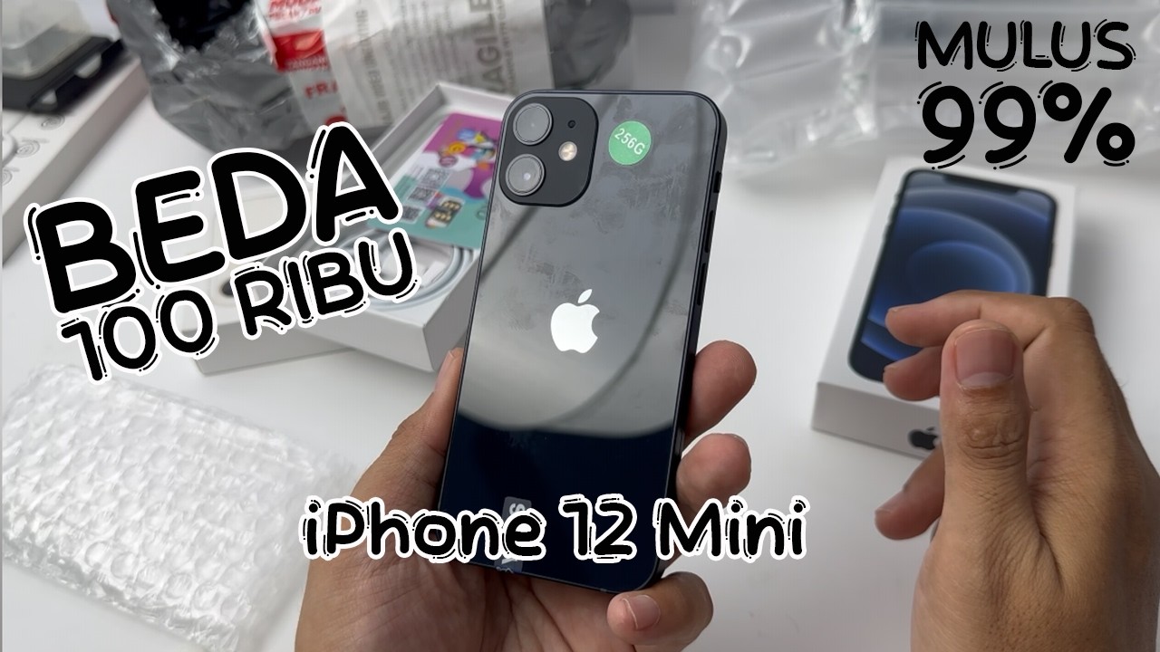BEDA 100RB! Dapat Unit Lebih Mulus | iPhone 12 Mini Sim Sticker - YouTube
