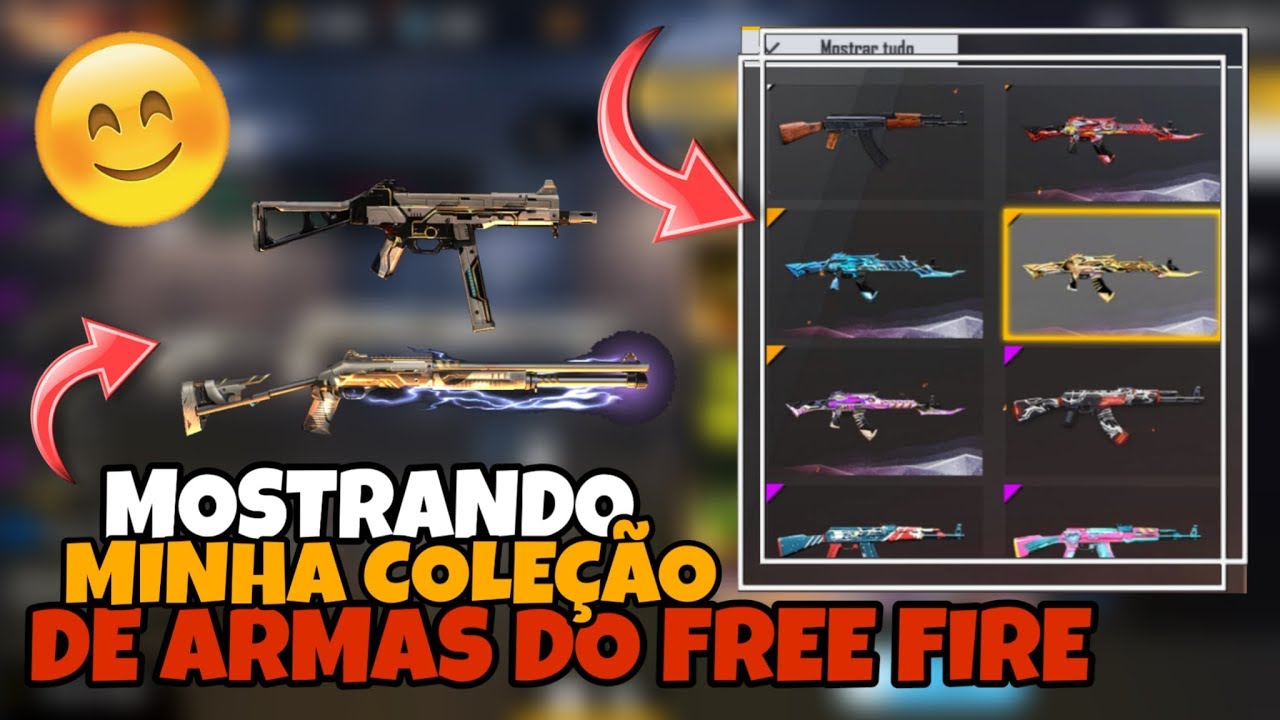MOSTRANDO MINHA COLEÇÃO DE ARMAS E A NOVA CAIXA ARMADURA APRIMORADA NO ...