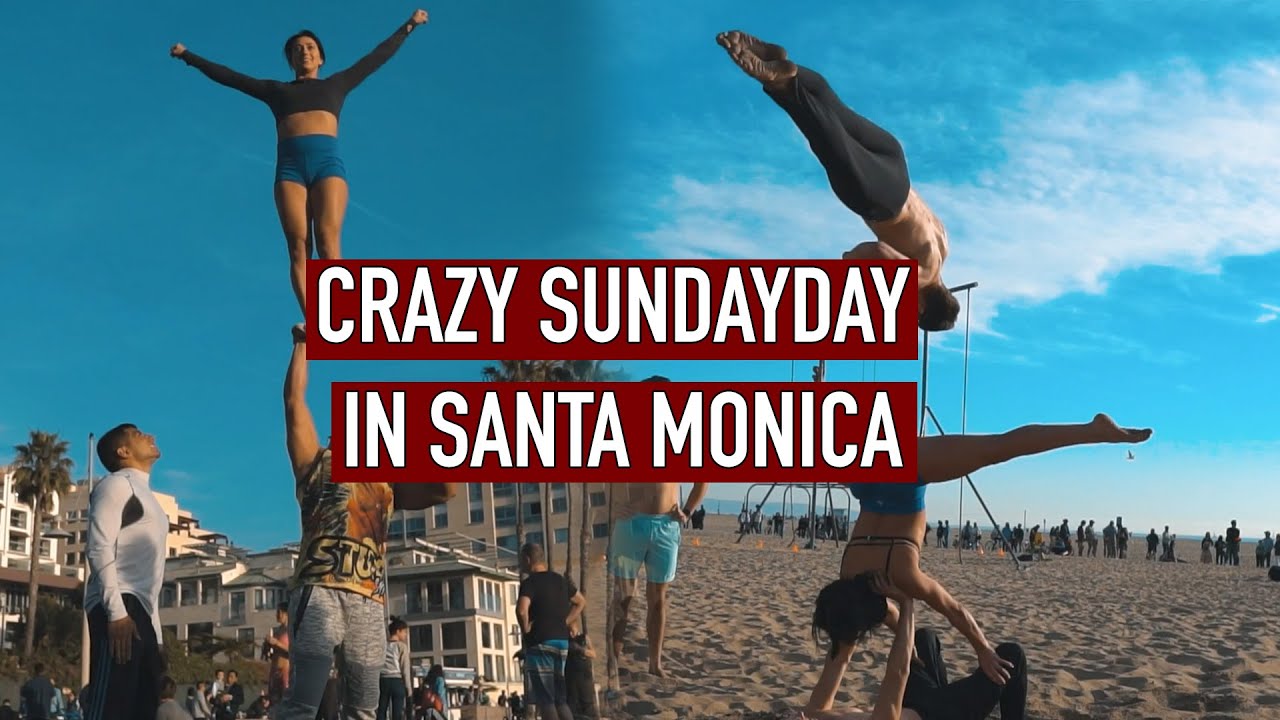 INSANE TRICKS WITH ATHLETES IN SANTA MONICA WITH BRITT HERTZ - YouTube