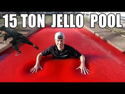 World's Largest Jello Pool- Can You Swim In Jello? [Reaction]
