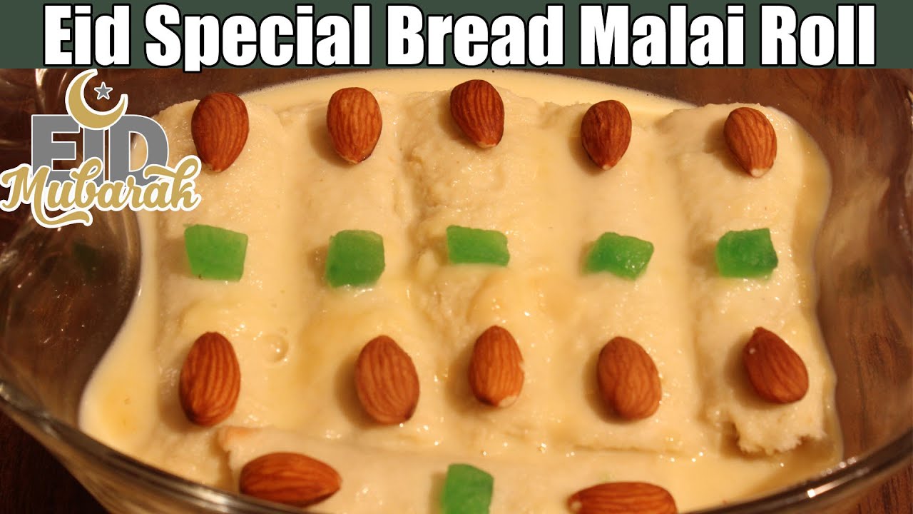 Eid Special Bread Malai Roll Recipe | Instant Rabri Malai Roll - YouTube