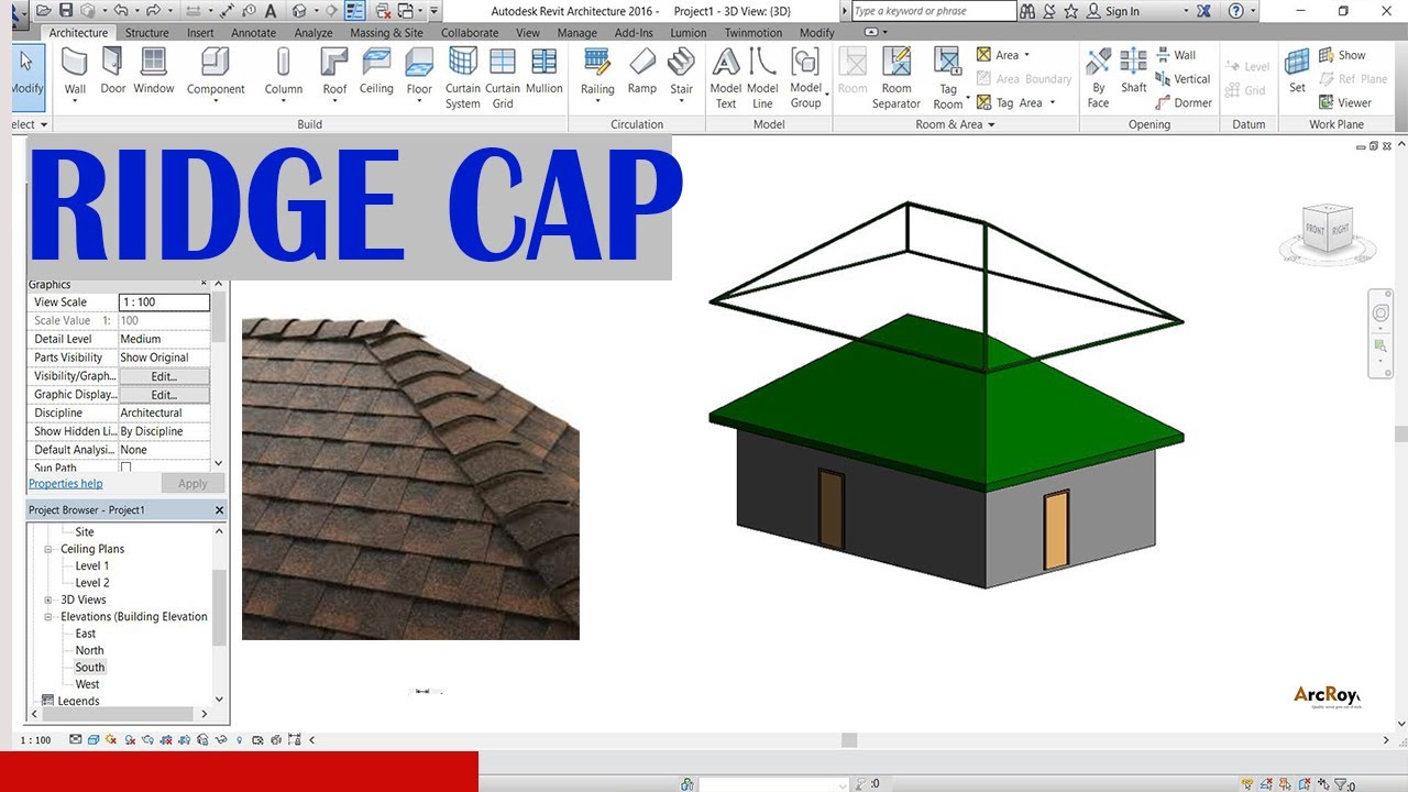 How To Add Simple Ridge Cap - YouTube