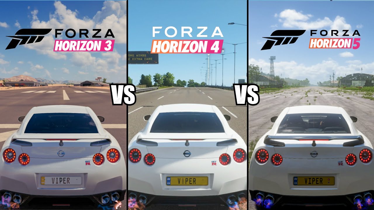 FH4 vs FH3 vs Forza Horizon 5 - Which One Sounds Best? | Nissan GT-R ...