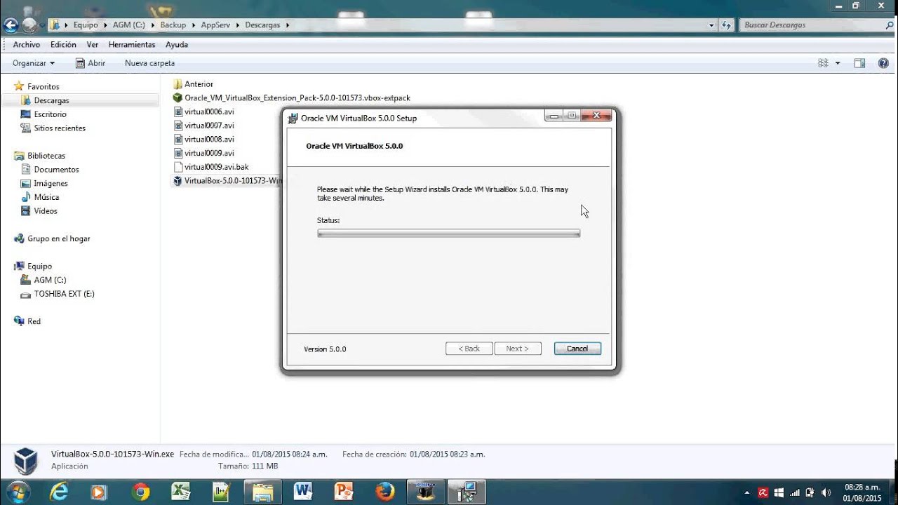 instalacion virtualbox 5.0 Sobre Windows 7. - YouTube