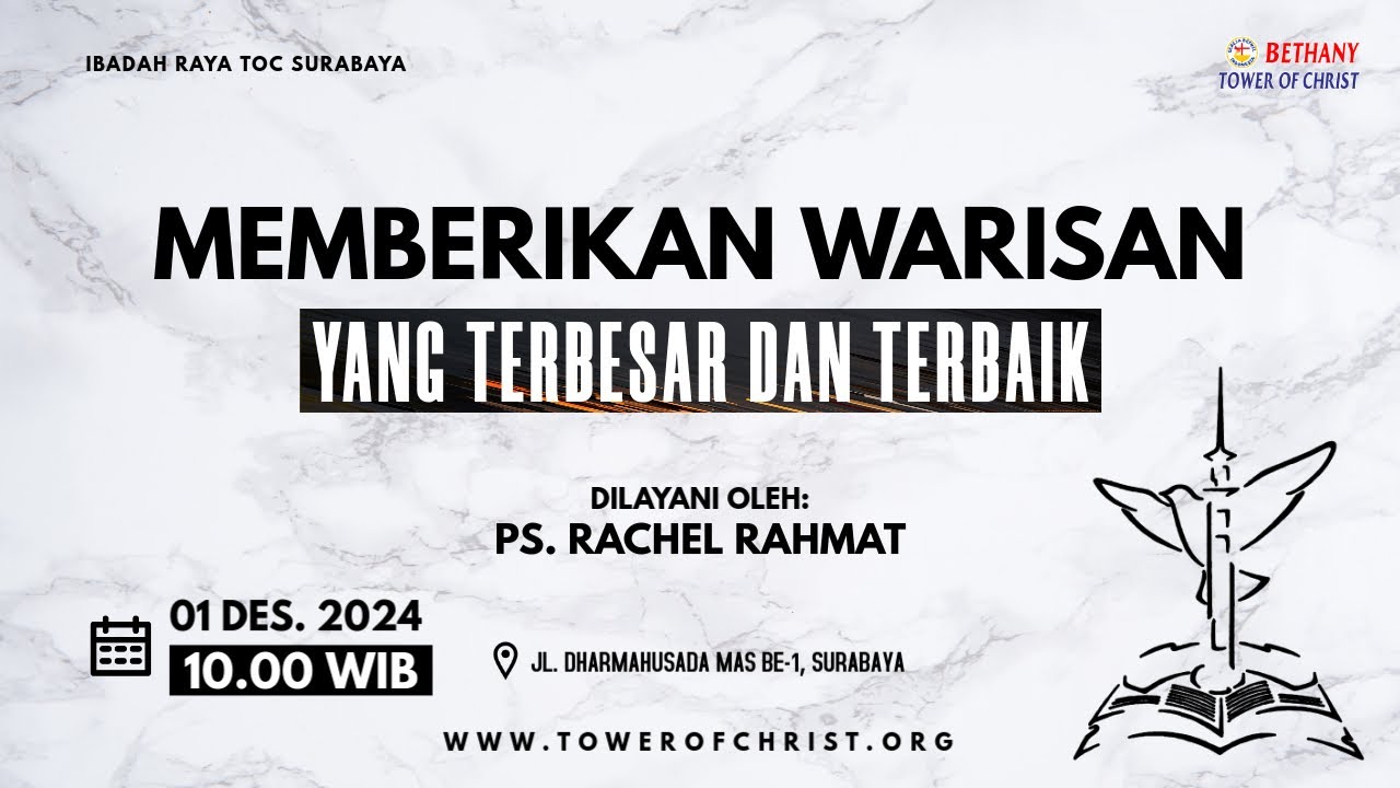 Memberikan Warisan Yang Terbesar dan Terbaik - Ps. Rachel Rahmat ...