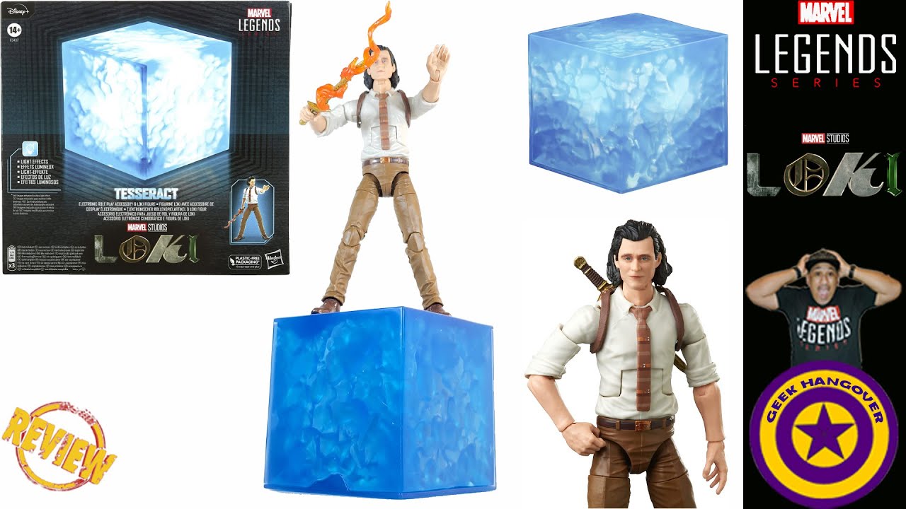 Marvel Legends Series Tesseract Prop Replica & Loki Action Figure ...