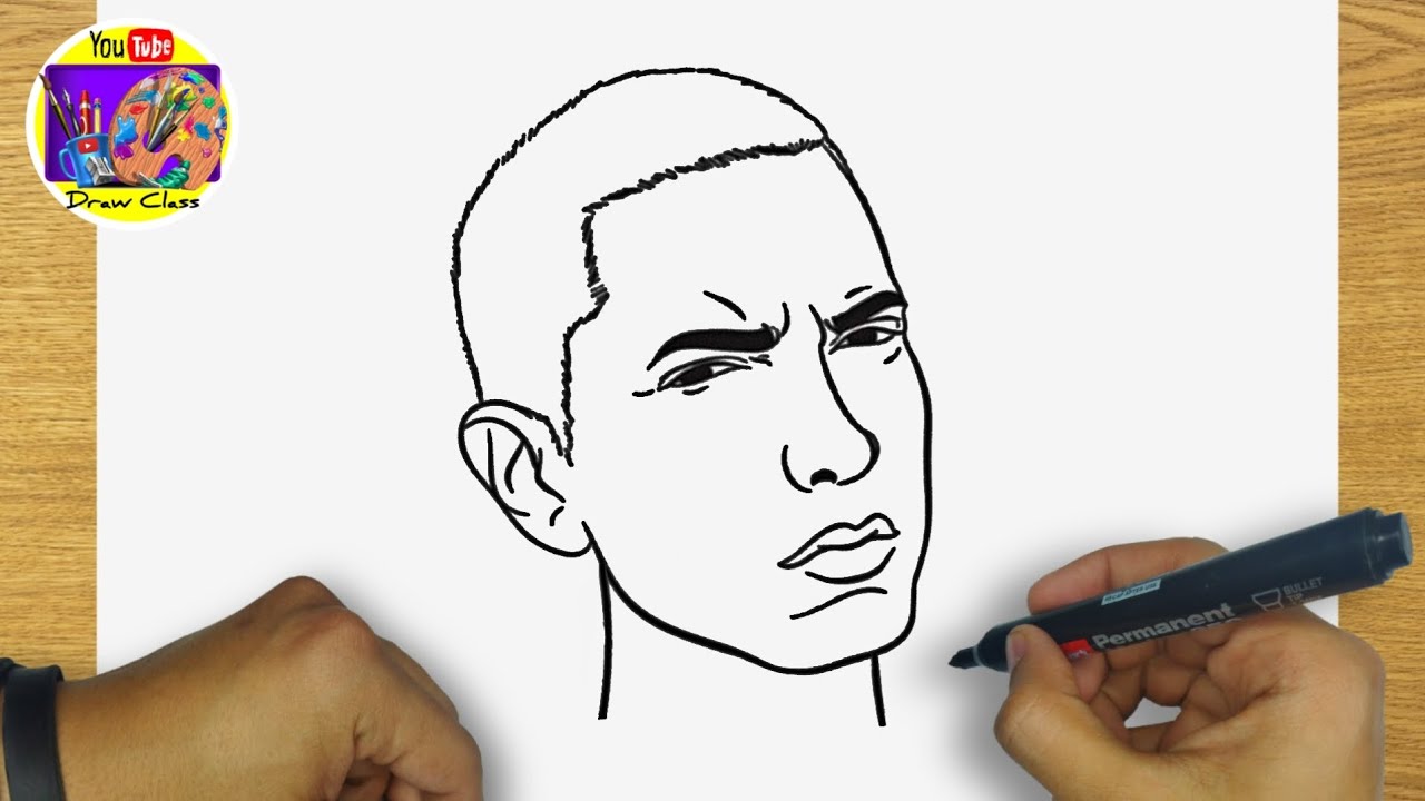 HOW TO DRAW EMINEM - YouTube