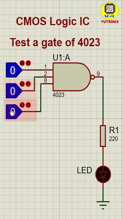 [SGeC] 4023 CMOS Logic IC | Triple 3-Input NAND Gate - YouTube
