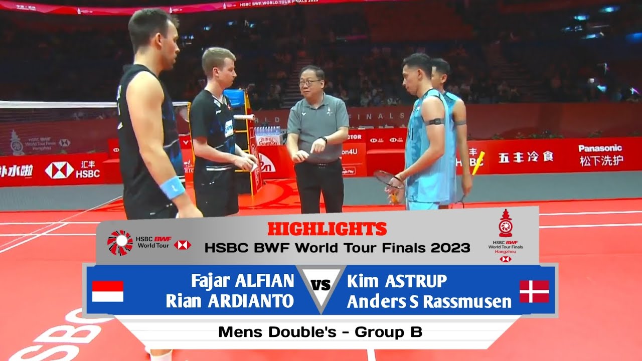 HSBC BWF World Tour Finals 2023 | ALFIAN / ARDIANTO [INA] vs ASTRUP ...