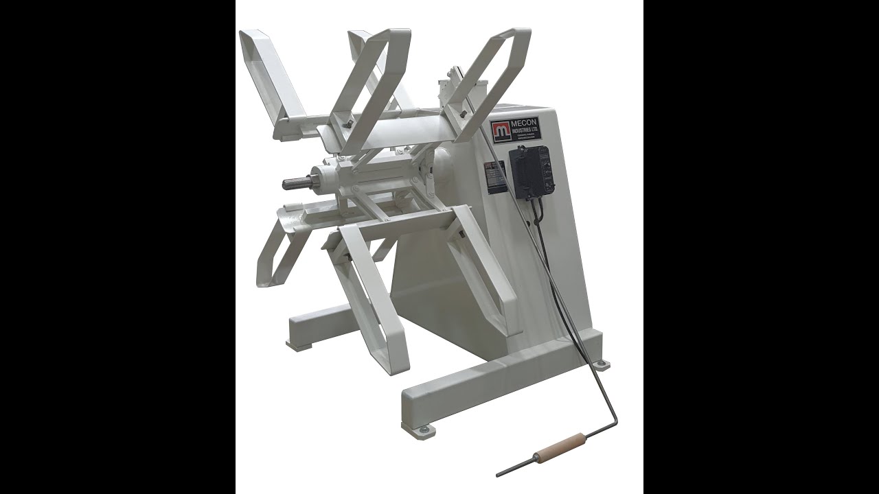 2500lbs Uncoiler by Mecon Industries- dancer arm loop control - YouTube