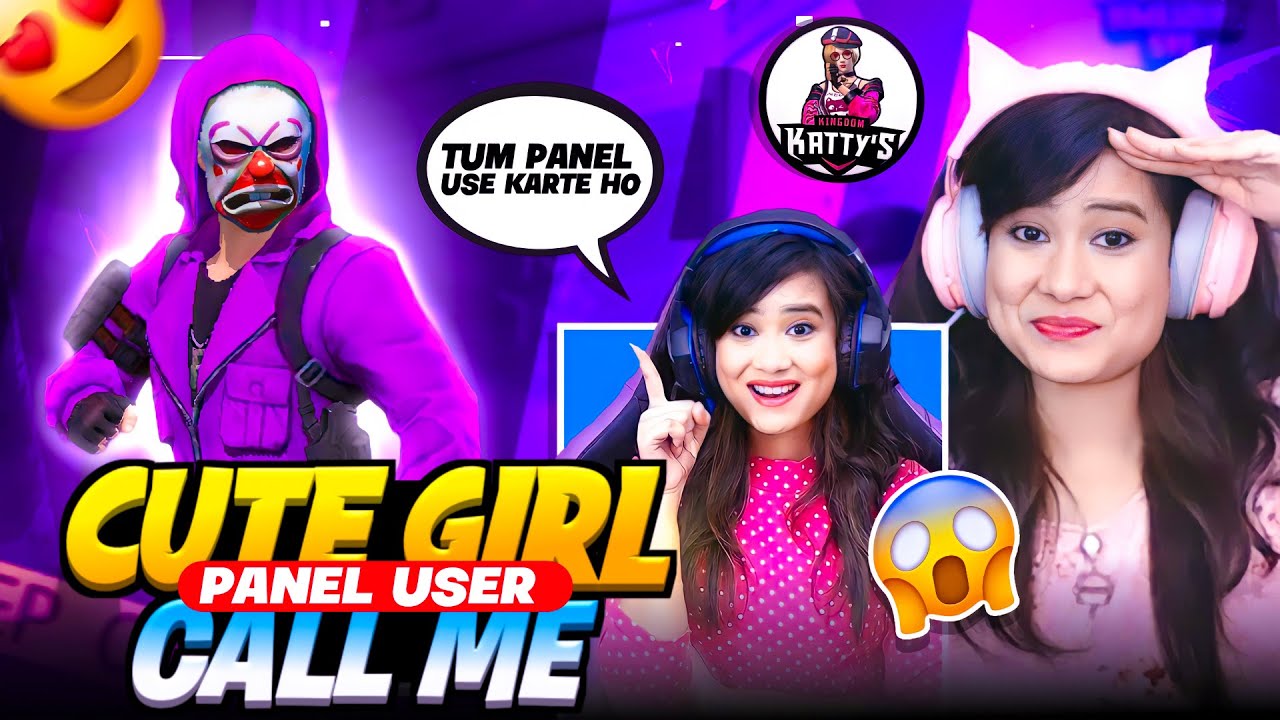 Cute Girl Call Me Panel User 🥵 Girl Youtuber Challenged Me 😡 Garena ...