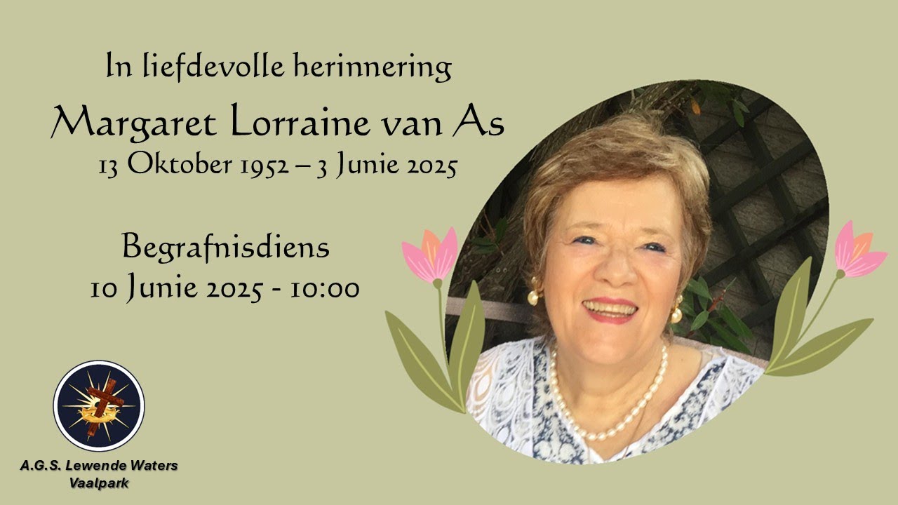 Margie van As - Begrafnis: Teraardebestelling - YouTube