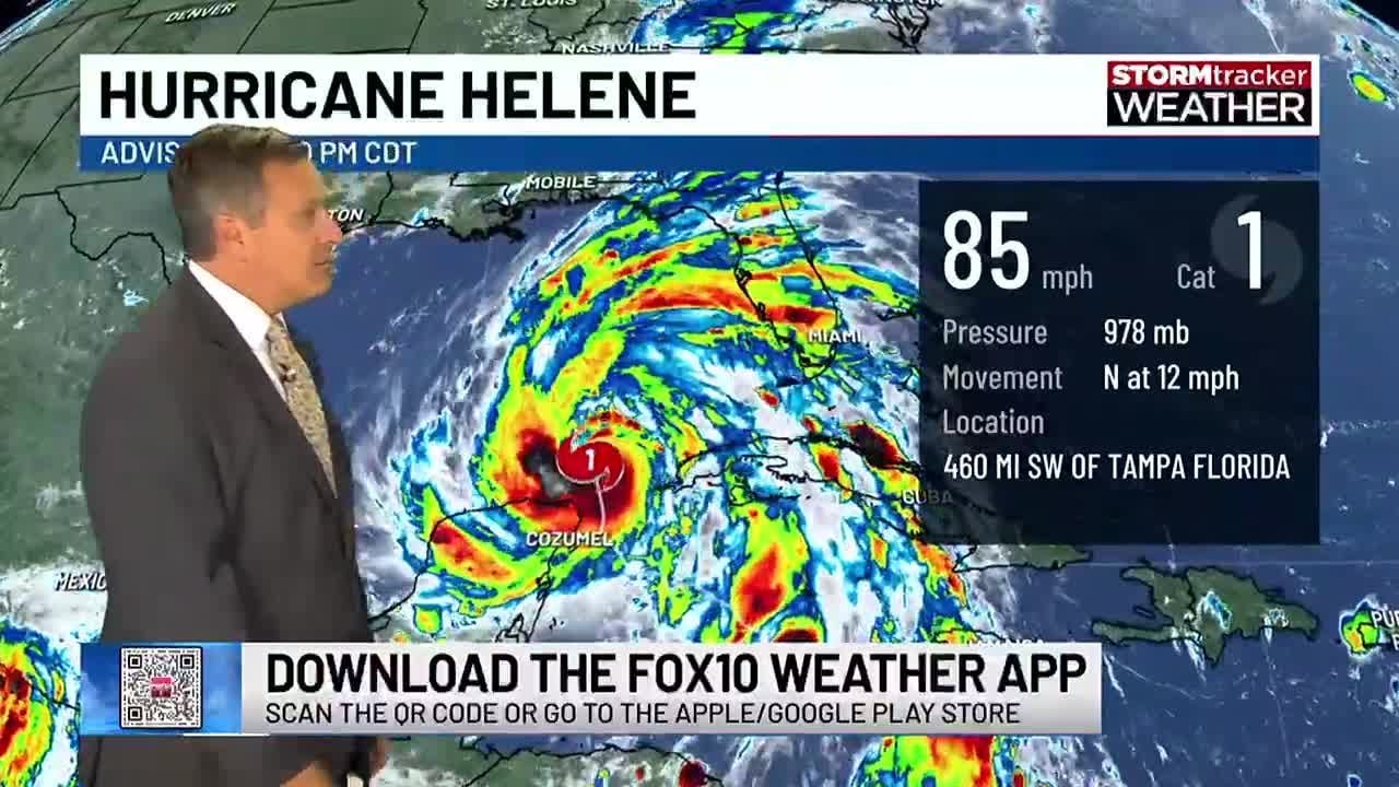 Helene a large Category 1 Hurricane, could become Category 4 - YouTube