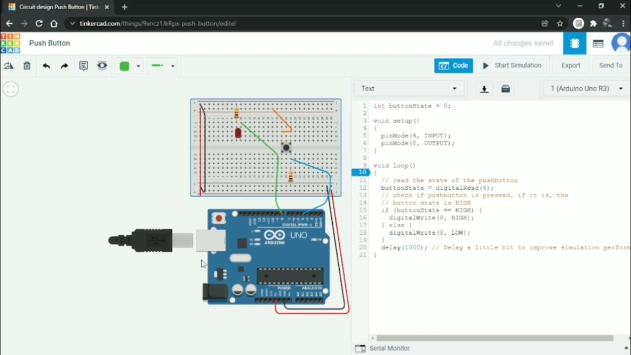 Menyalakan lampu LED dengan switch button | Arduino Indonesia - YouTube