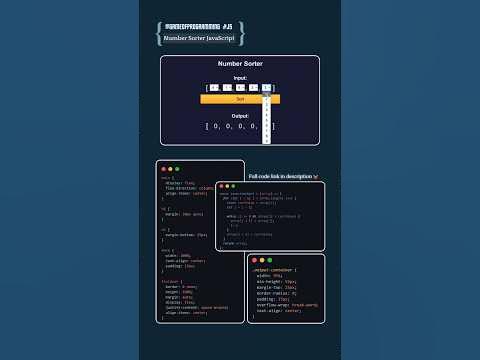 Number Sorter Using Javascript 👾👨‍💻 #webdesign #javascript #css #trending #frontendwebdeveloper ...