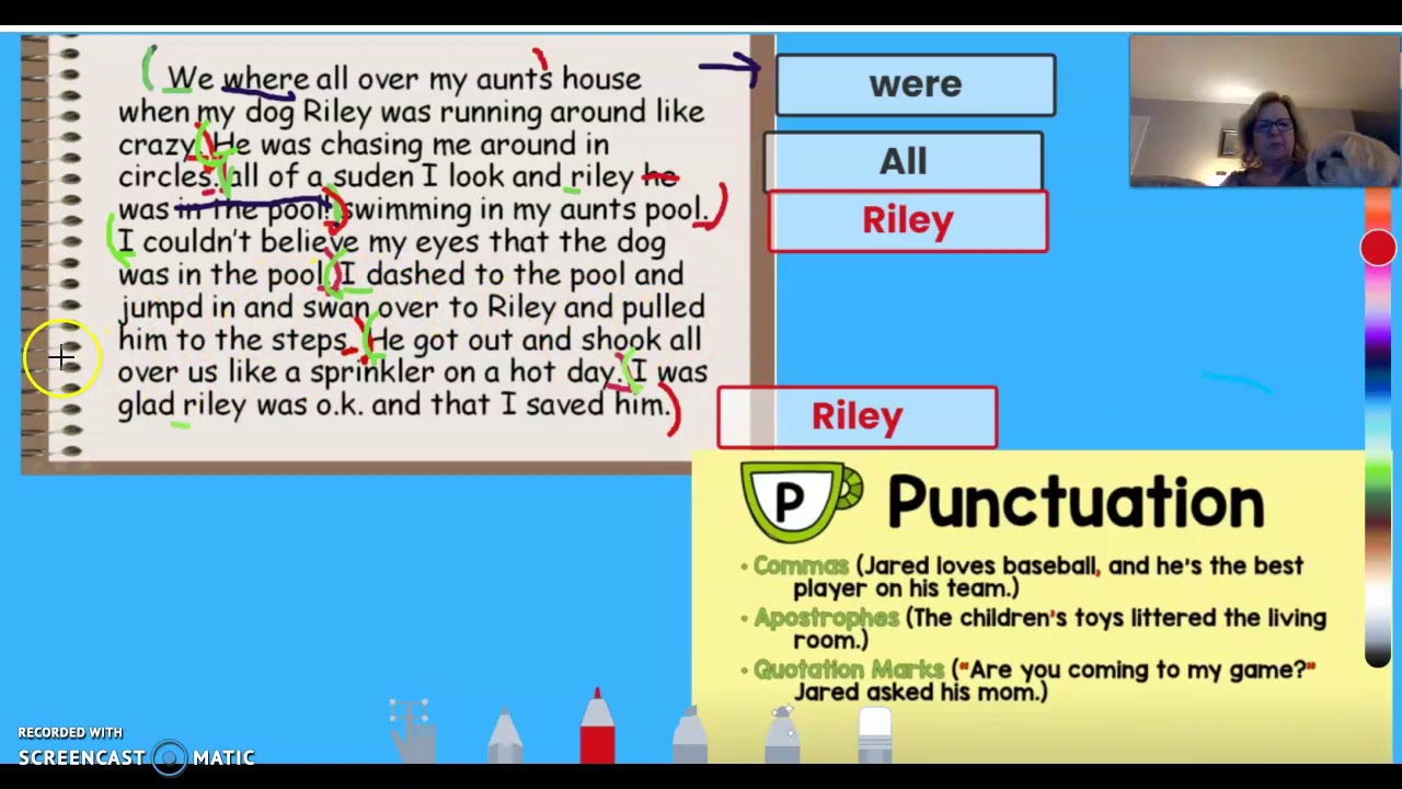 Editing - punctuation - YouTube