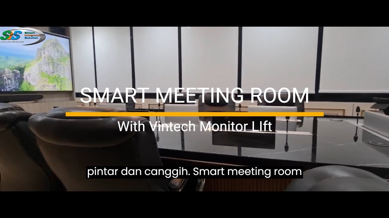 Smart Meeting Room | Vintech Monitor lift | System Integrator Meeting Room | Lift Monitor - YouTube