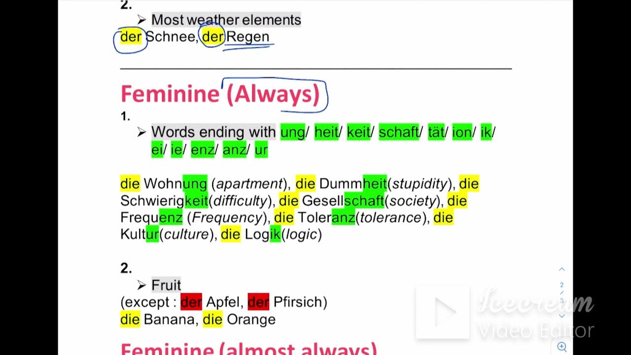 Lecture 12: How do we recognize Gender in German Language |GERMAN TALKS ...