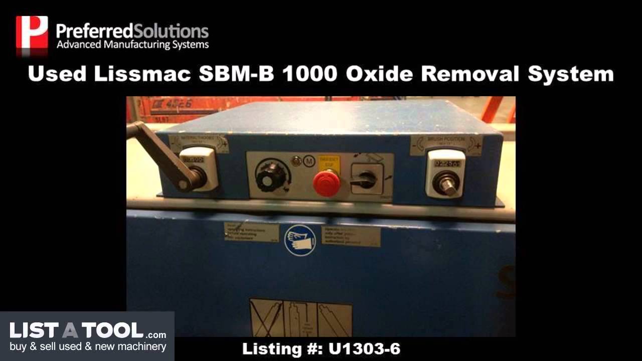 Lissmac SBM-B 1000 Finishing Machine - YouTube