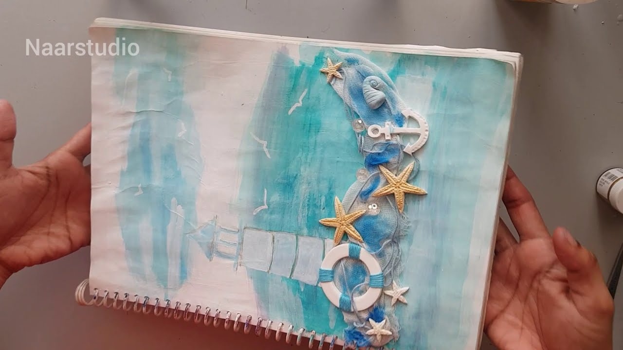 3d clay art on journal | landscape painting | sea animal making | sea ...