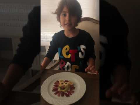 İngilizce ödevi - meyvelerden hayvan yaptık
