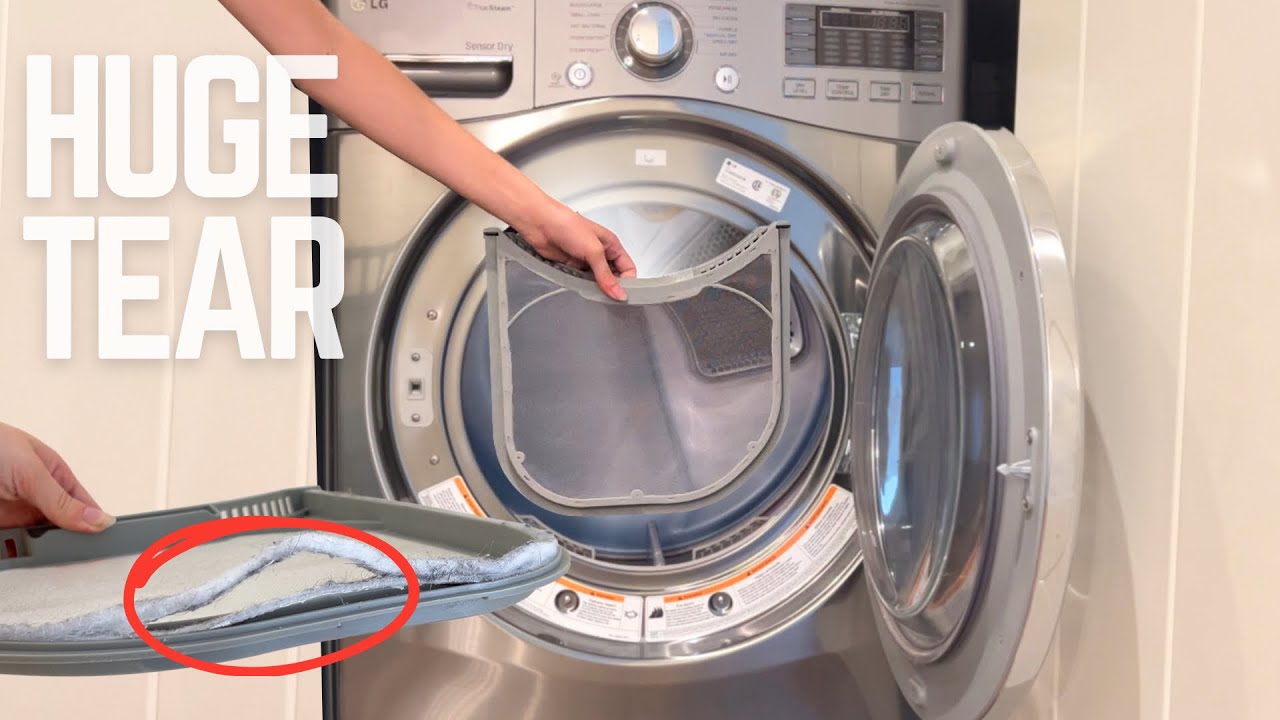 Simple Way to Fix a Dryer's Lint Trap Slot Tear - YouTube