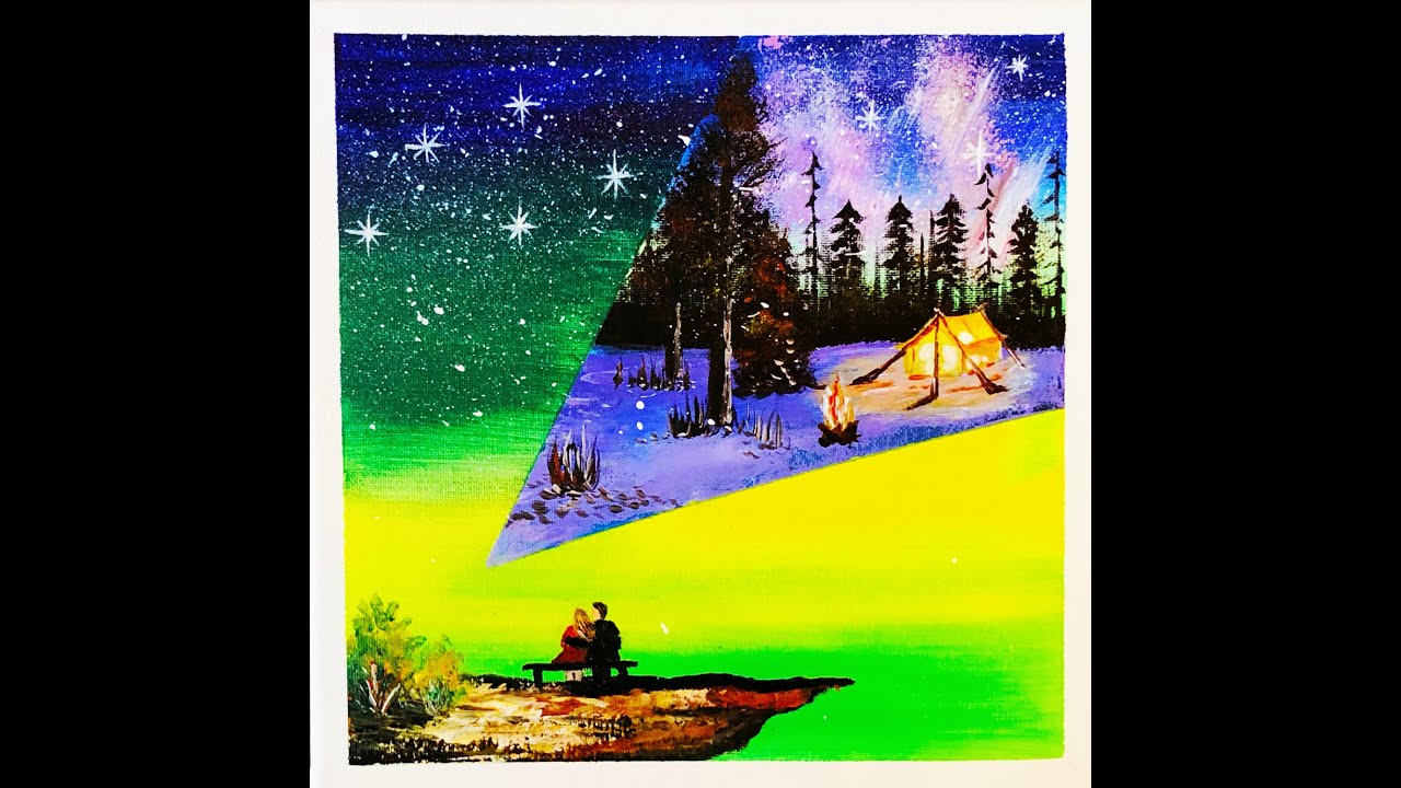 Everyday challenge #53 #Swap art/Couple in love Acrylic for beginners ...