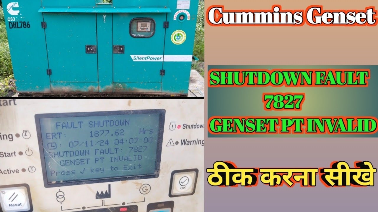Cummins Genset Shutdown Problem, Cummins Genset Shutdown Fault Code ...
