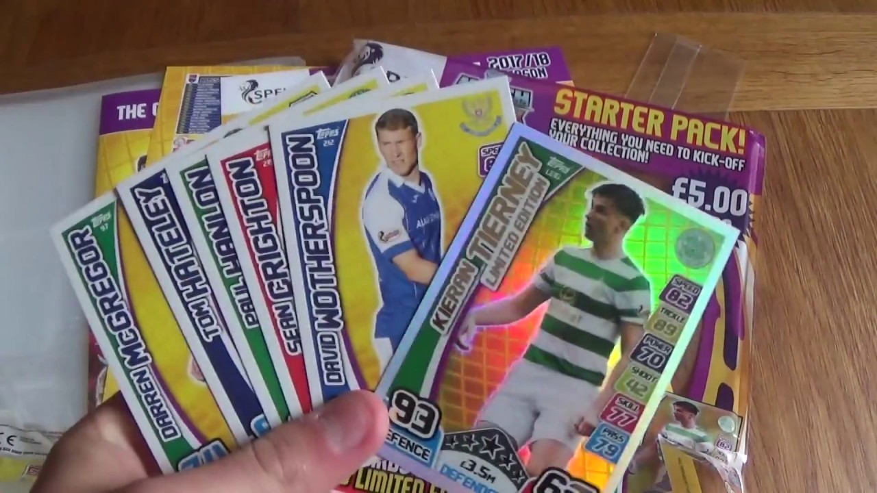 NEW!!! MATCH ATTAX SPFL SCOTTISH 2017- 2018 STARTER PACK OPENING - YouTube