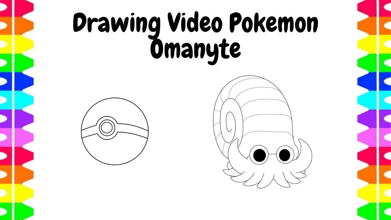 How to Draw Pokemon Omanyte l Drawing Video Pokemon Omanyte for Kids ...