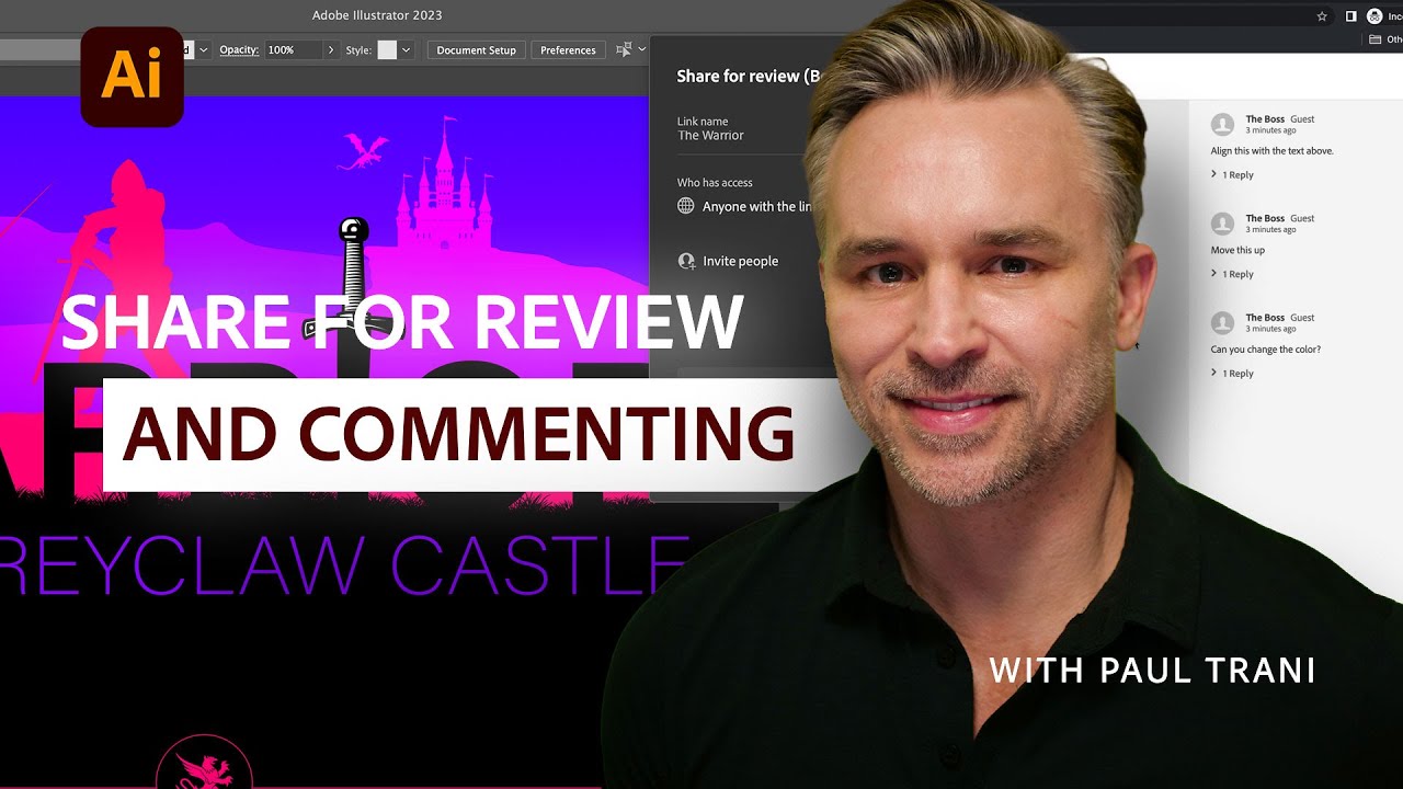 Share For Review And Commenting In Adobe Illustrator Youtube
