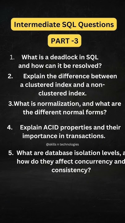 Hard level SQL interview questions 2024 - YouTube