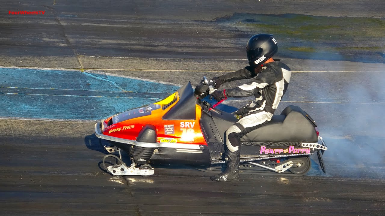 No Snow No Ice No Problem Drag Racing Snowmobiles on Dry Land at Great ...