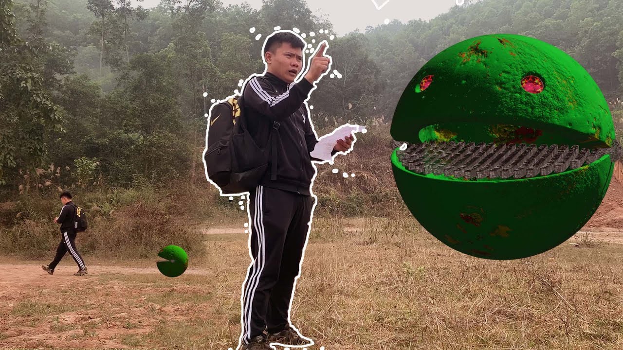 PACMAN IN REAL LIFE - TREASURE HUNT ! - YouTube