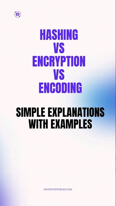 Hashing vs Encryption vs Encoding Simple Explanations with Examples #shorts - YouTube