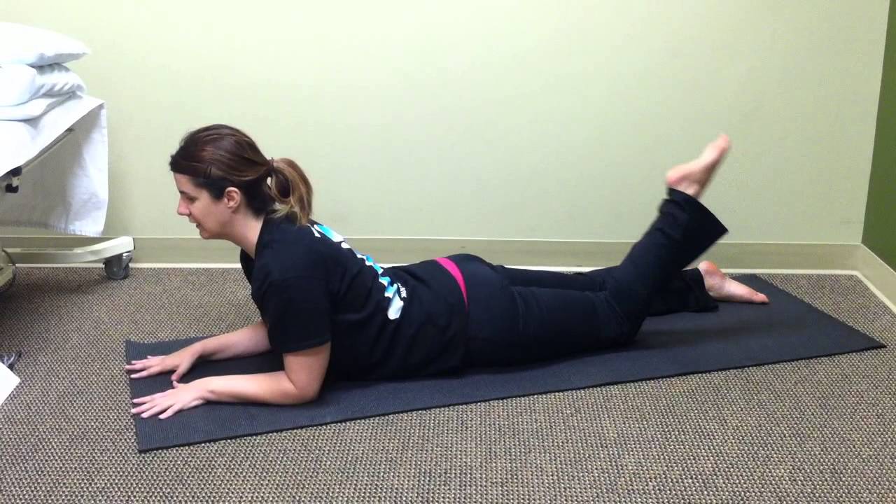 Sphinx Pose With Leg Lift - YouTube