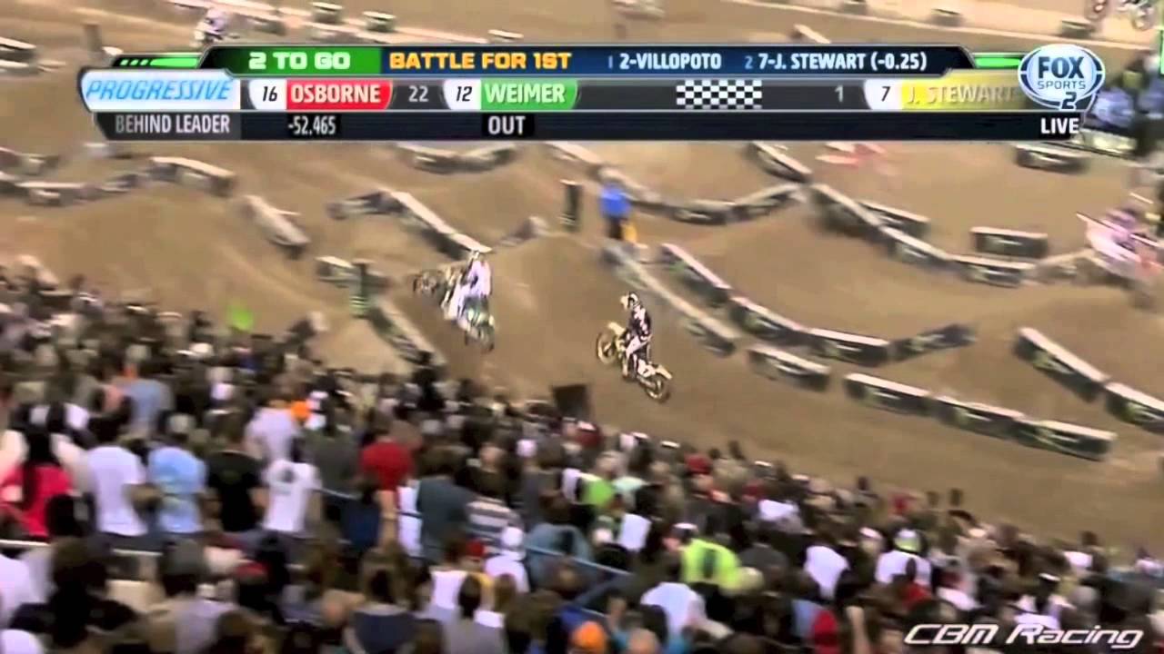 James Stewart VS Ryan Villopoto Monster Energy Cup 2013 js7 Scrub Past ...