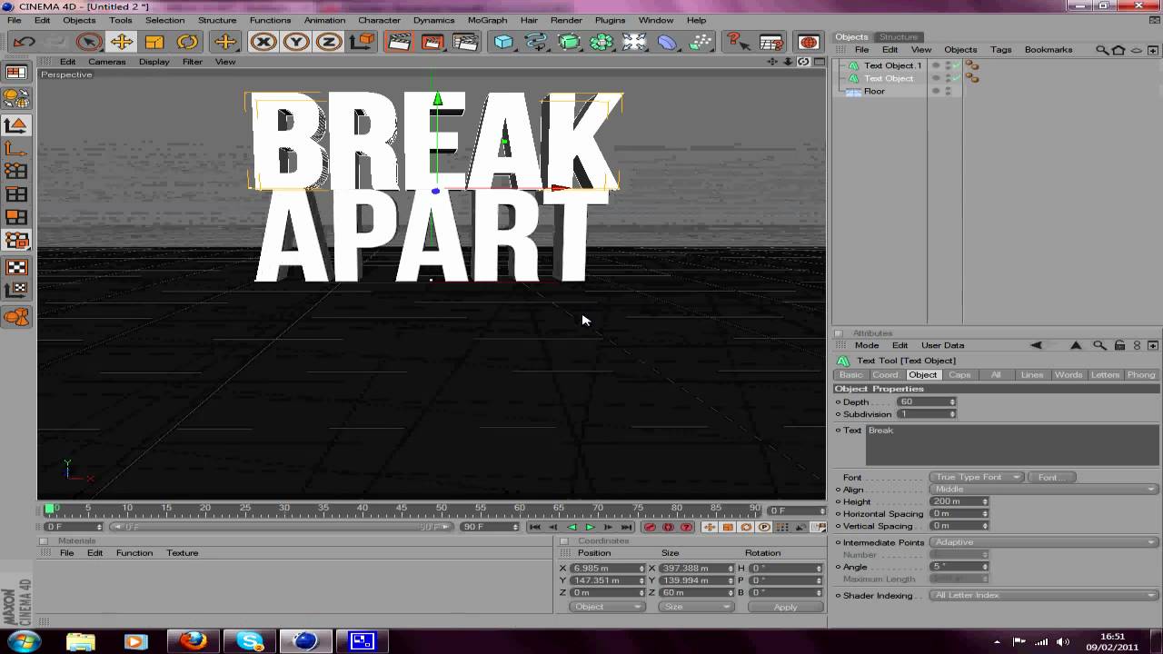 How To KeyFrame Falling Text On Cinema 4D - YouTube