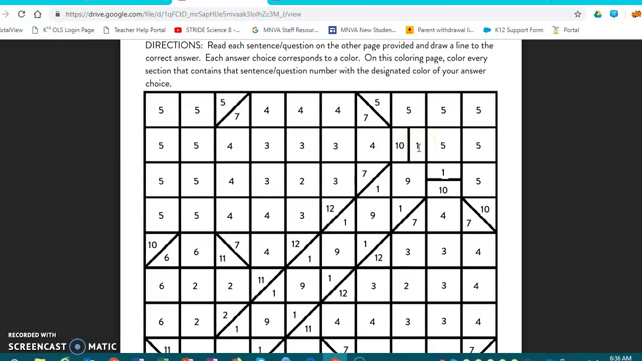 Meiosis Color By Number Activity - YouTube