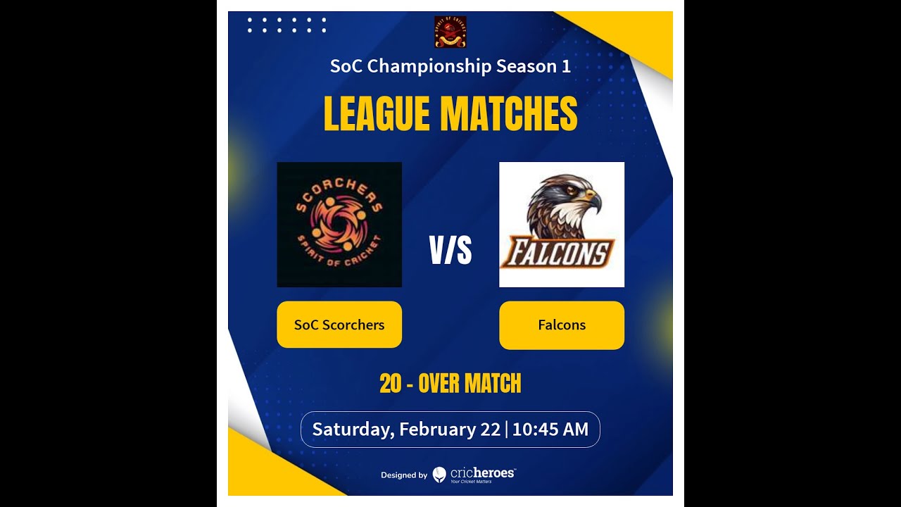 FALCONS VS SOC SCORCHERS - YouTube