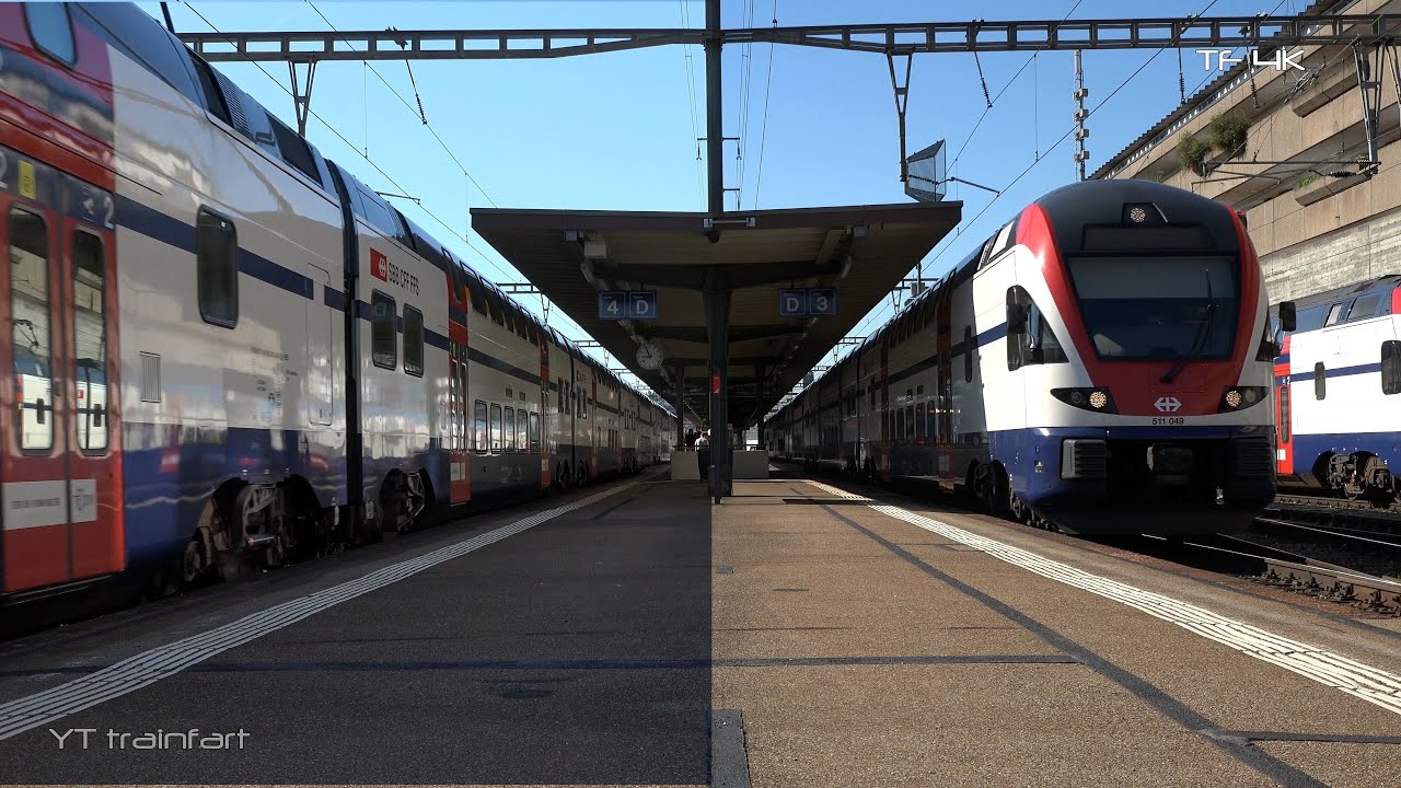 S-Bahn Zurich - S12 nach Schaffhausen und S12 nach Brugg in Dietikon ...