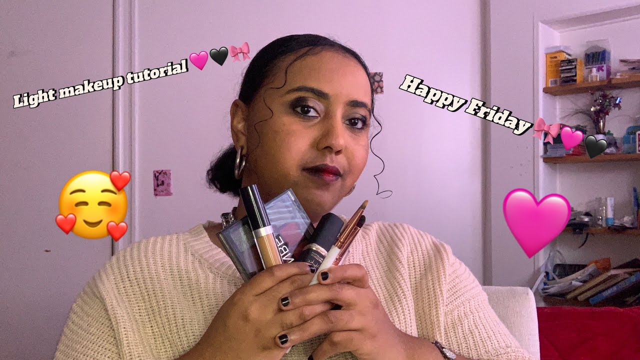 Light makeup tutorial / Happy Friday 🩷🖤🎀 - YouTube