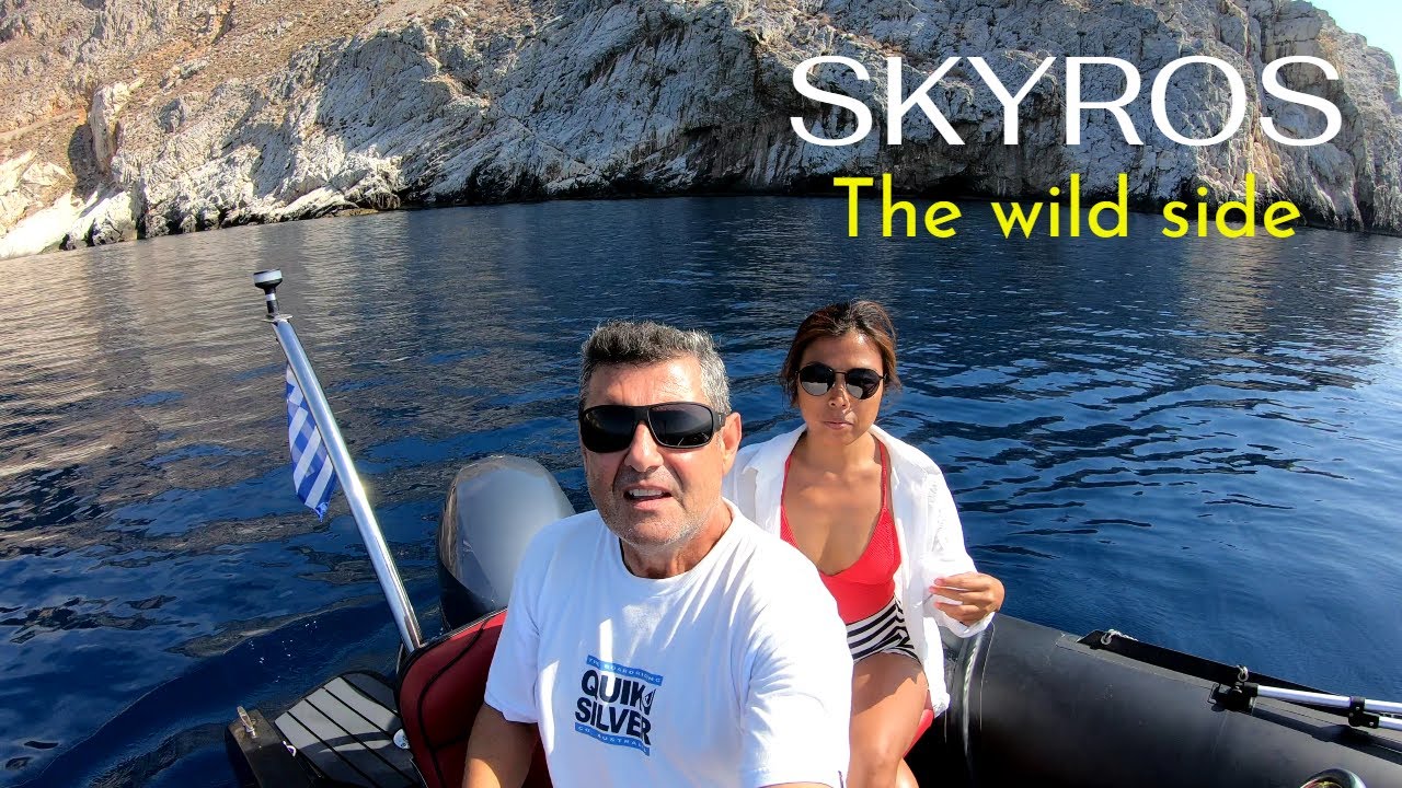 Σκύρος, η άγρια πλευρά της με φουσκωτό - The wild side of Skyros Island ...