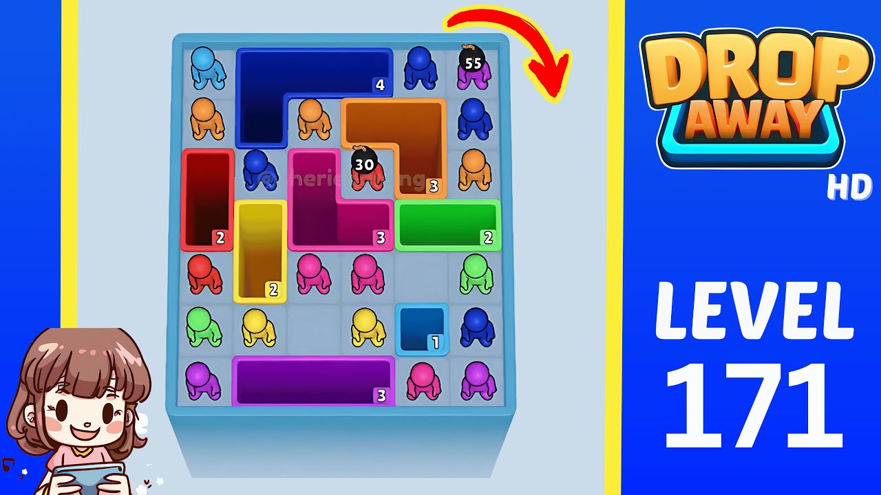 Drop Away Level 171 Solution Walkthrough - YouTube