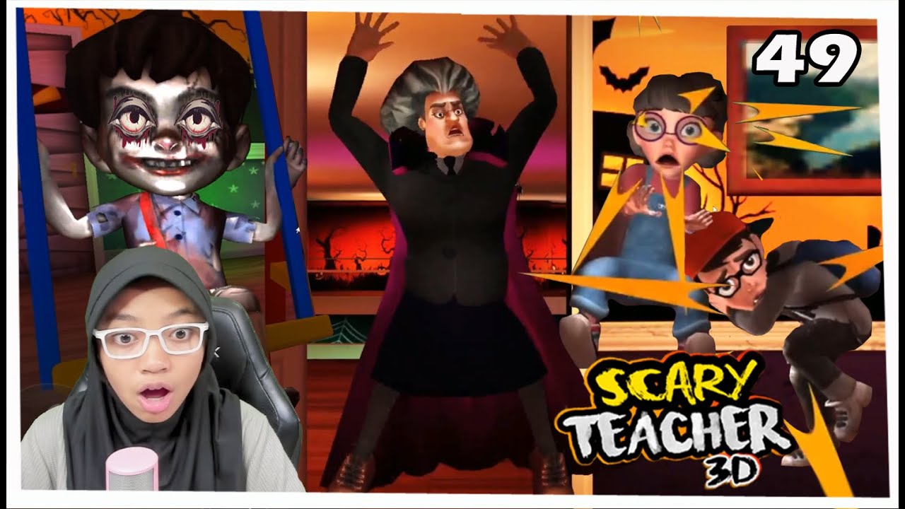 ANAK MISS T BIKIN KAGET! SCARY TEACHER 3D PART 49 - YouTube