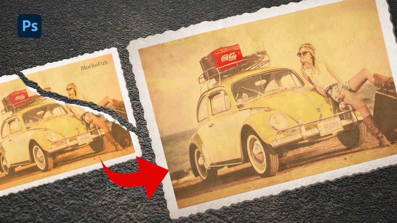 Restoring a torn photo Using Adobe Photoshop. - YouTube