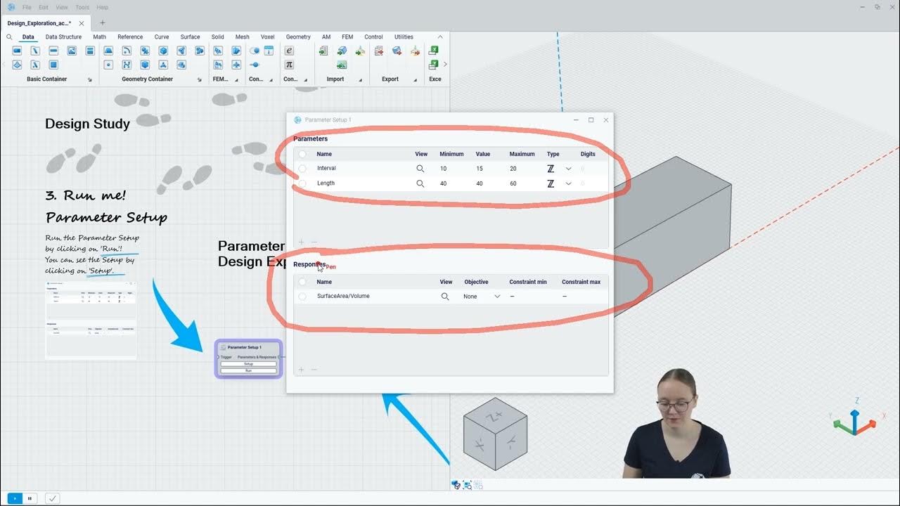 How to set up parameters and responses for design exploration - Lesson ...