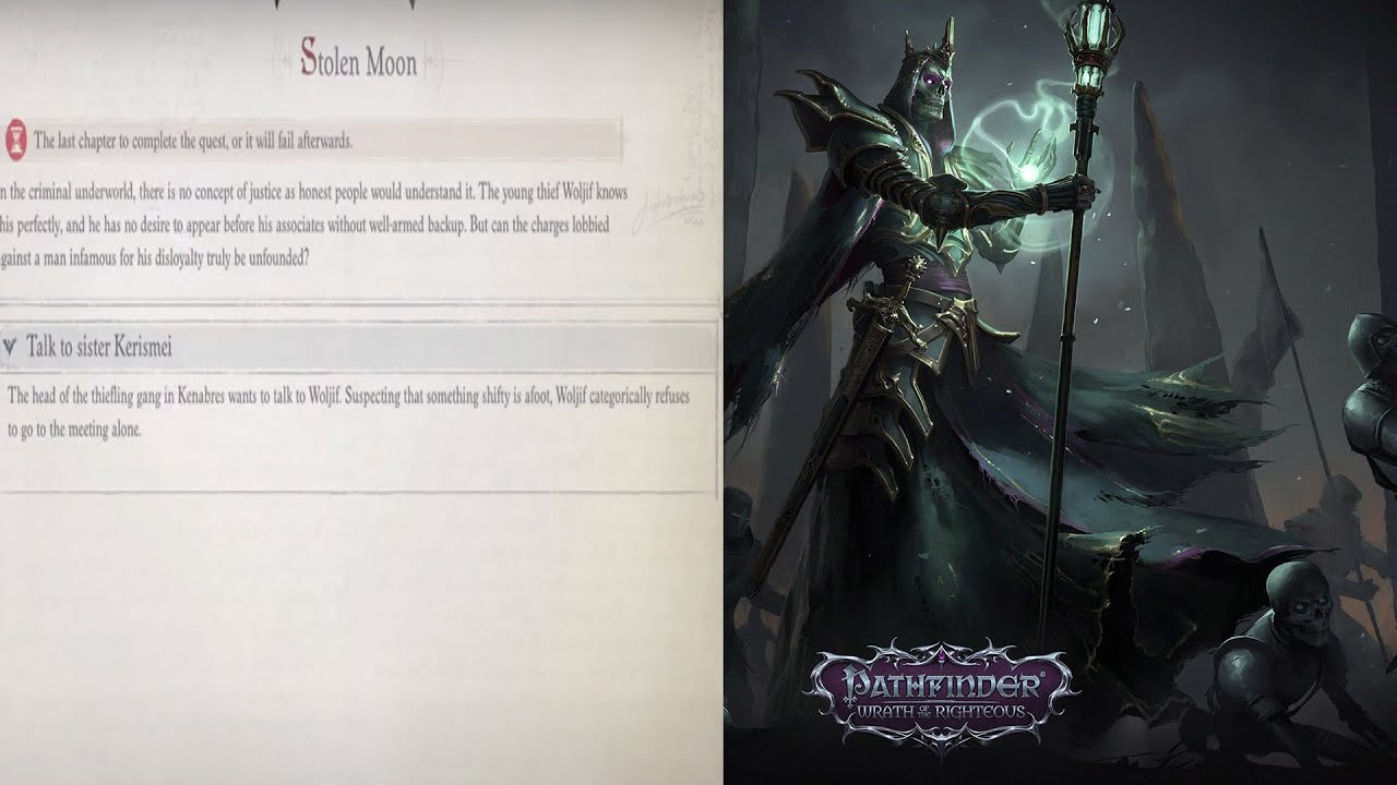 Pathfinder: Wrath of the Righteous - Stolen Moon I Side Quest Errand I ...