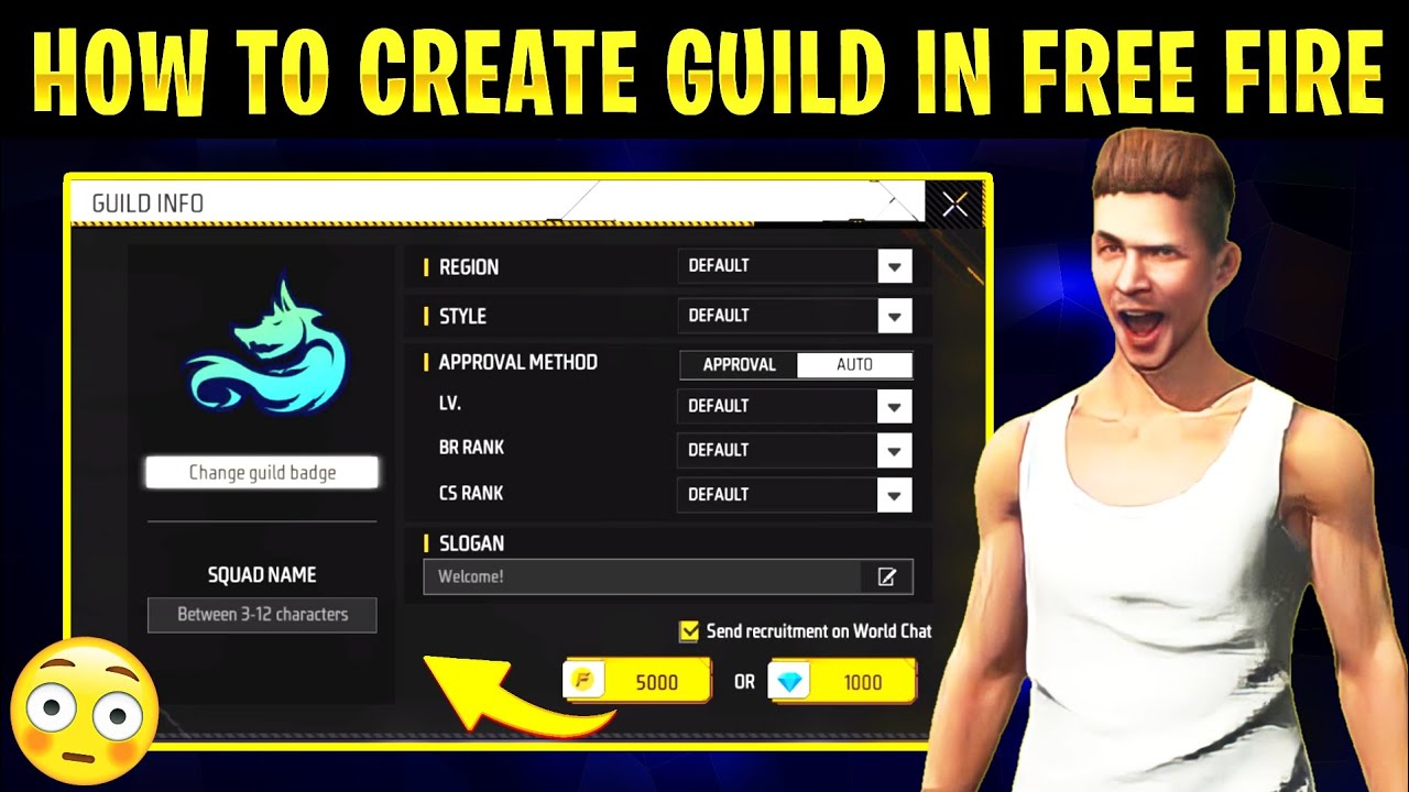 HOW TO CREATE GUILD IN FREE FIRE | FREE FIRE ME NEW GUILD KAISE BANAYE ...